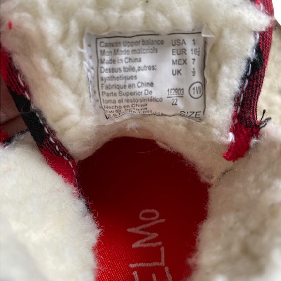 Sesame Street | Shoes | Sesame Street Elmo Plaid Cozy Velcro Boots Red ...